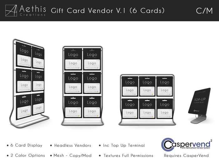 Second Life Marketplace - [AC] CasperVend Gift Card Display Vendor V.1 ...